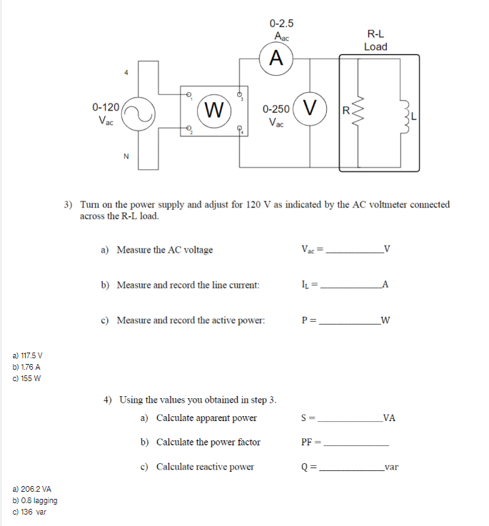 Turn on the power supply and adjust for 120 V as | Chegg.com