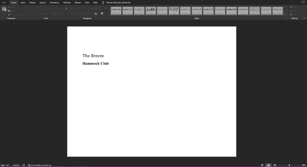 Exp19_Word_Ch01_HOEAssessment_Hammock Project | Chegg.com