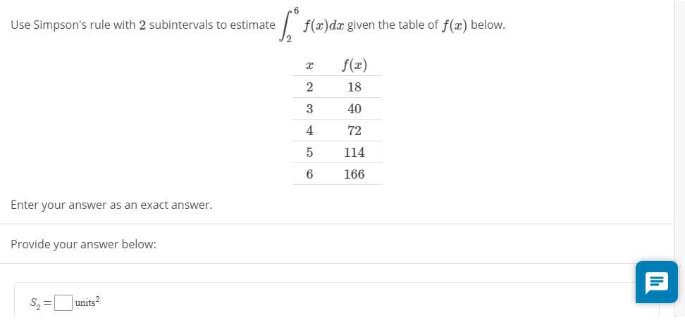 Use Simpson's rule with 2 subintervals to estimate | Chegg.com