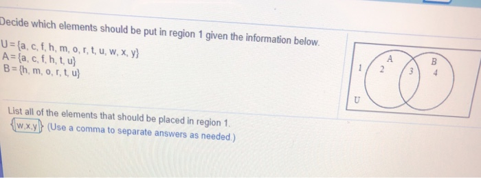 Solved Let U 1, 2, 3, 4, 5, 6, T, A (2, 3, 5, 7, and B-2, 4, | Chegg.com