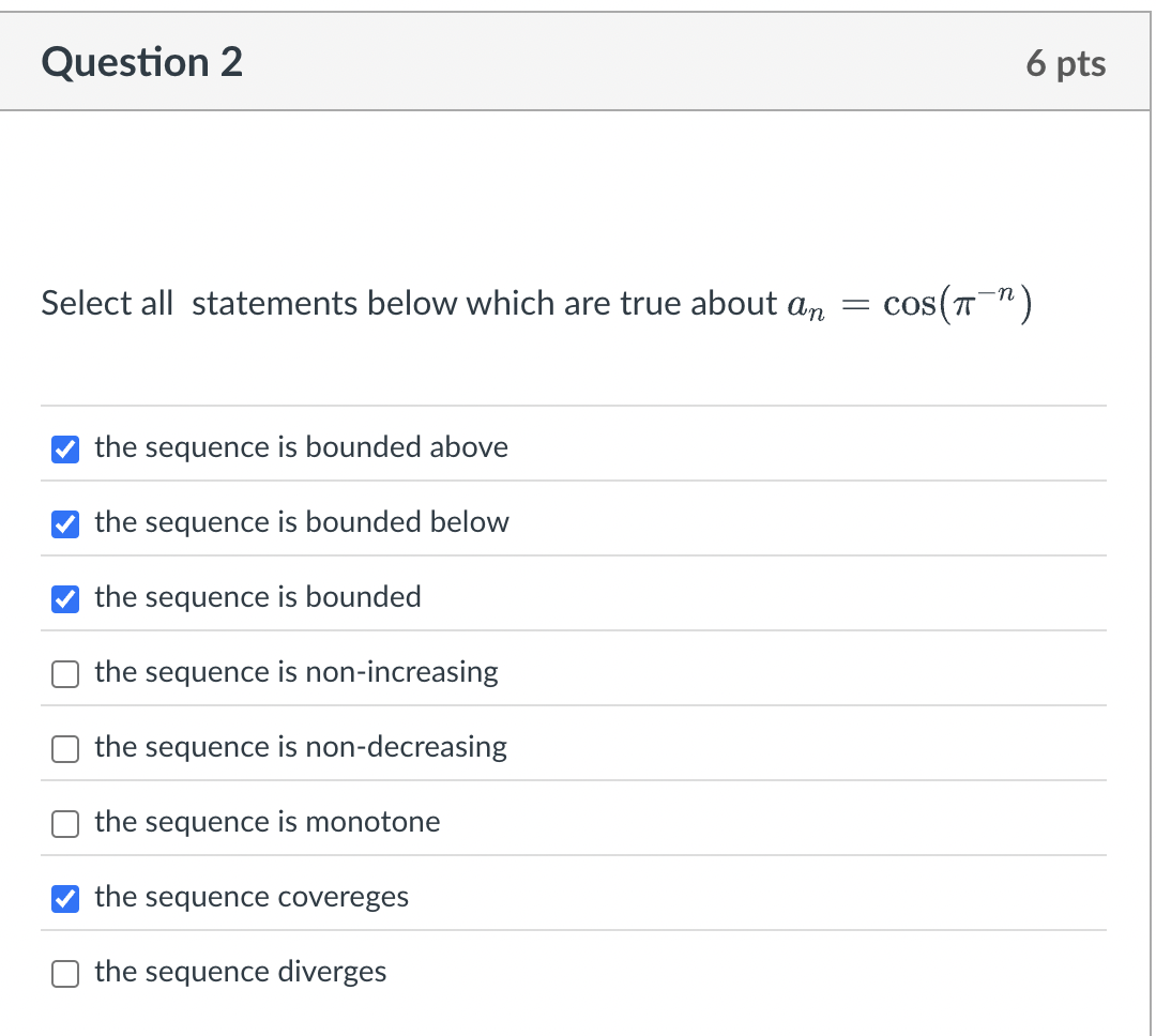 Solved Question 2Select all statements below which are true | Chegg.com