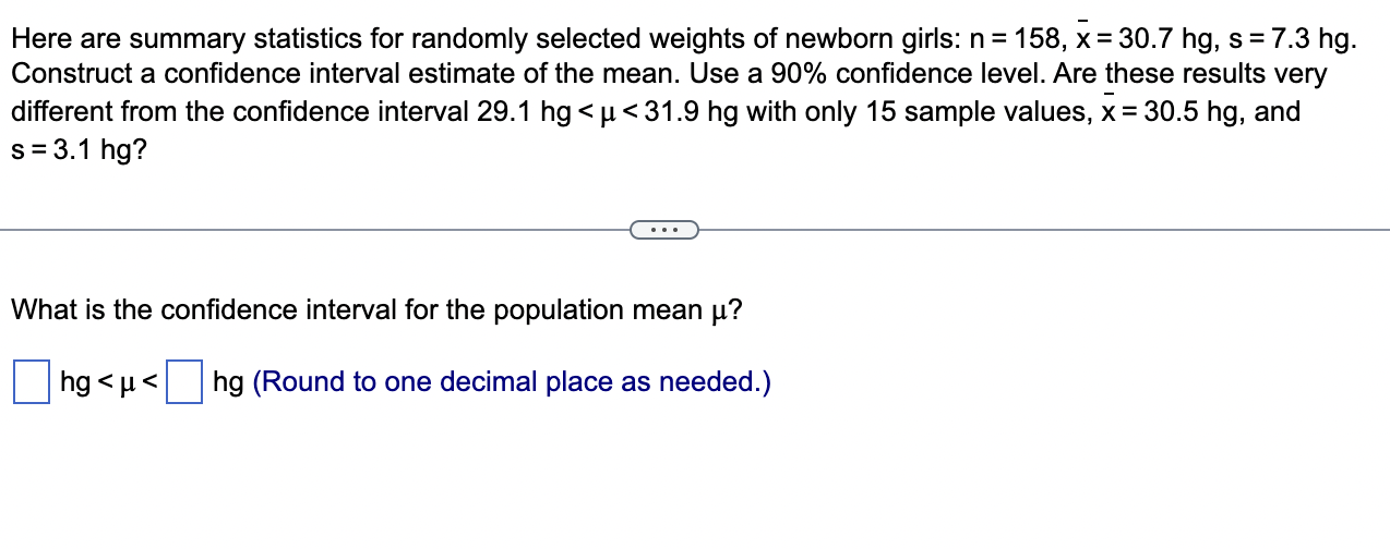Solved Here are summary statistics for randomly selected | Chegg.com