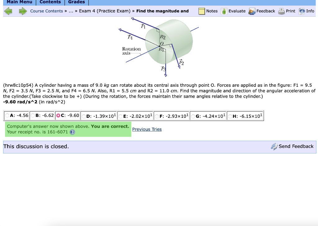 Solved (hrw8c10p54) A cylinder having a mass of 9.0 kg can | Chegg.com Solved (hrw8c10p54) A cylinder having a mass of 9.0 kg can | Chegg.com