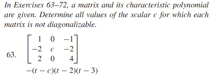 Solved In Exercises 63-72, a matrix and its characteristic | Chegg.com