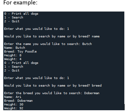 Solved Read in the json file animals.json. Then allow the | Chegg.com