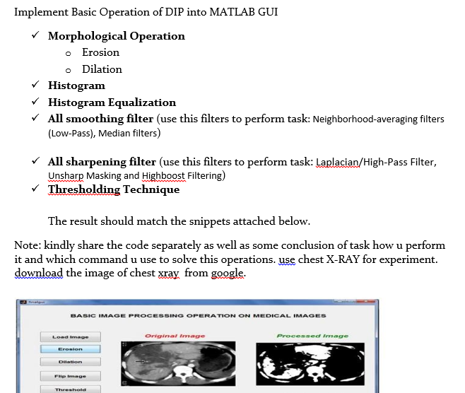 Solved Implement Basic Operation of DIP into MATLAB GUI | Chegg.com