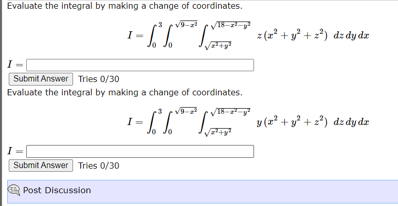 Solved Evaluate the integral by making a change of | Chegg.com