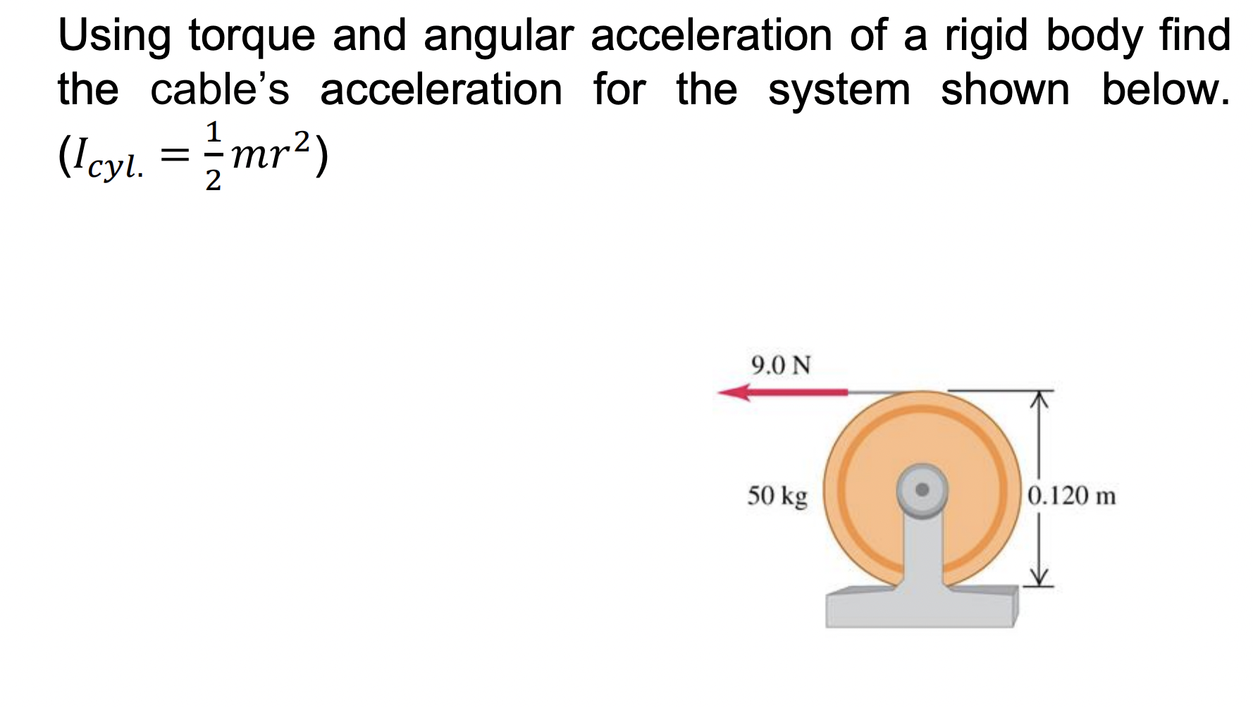 Using torque and angular acceleration of a rigid body | Chegg.com