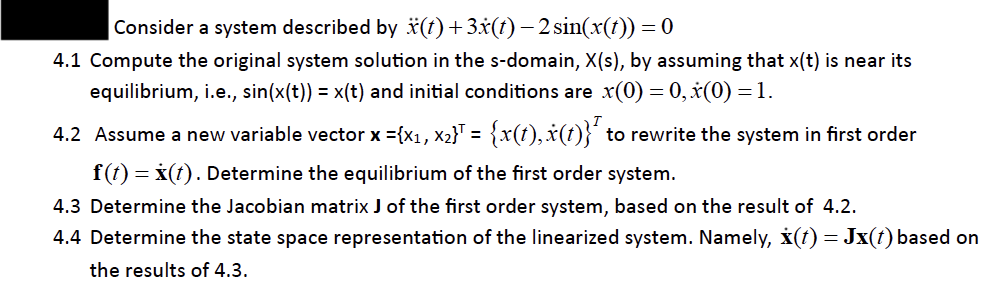 Consider a system described by | Chegg.com