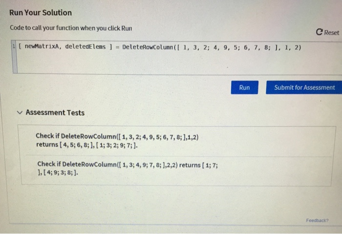 Solved IC Challenge 6.6.1: Deleting rows and columns colon | Chegg.com Solved IC Challenge 6.6.1: Deleting rows and columns colon | Chegg.com