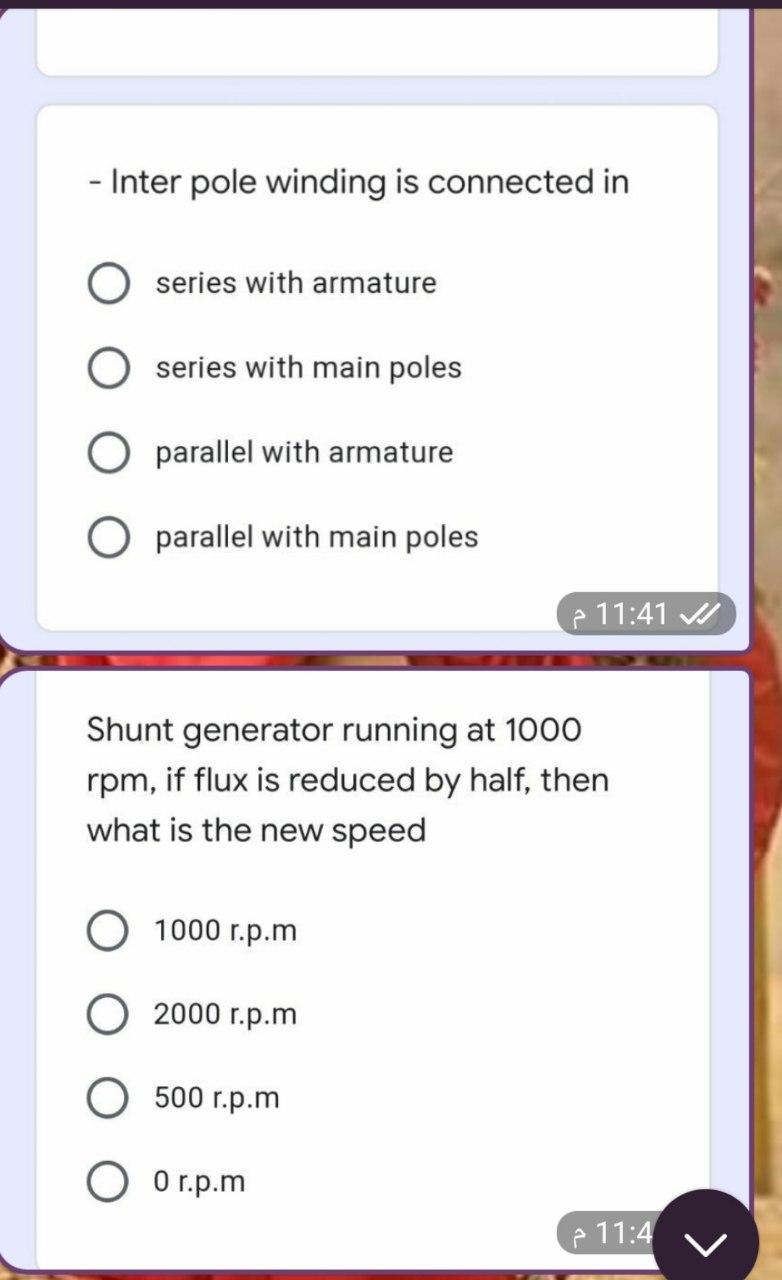 Solved - Inter pole winding is connected in series with | Chegg.com