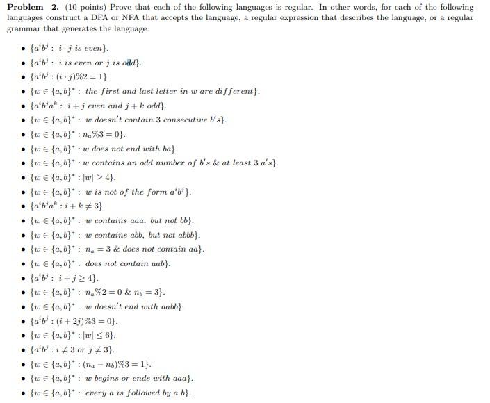 Problem 2. (10 points) Prove that each of the | Chegg.com