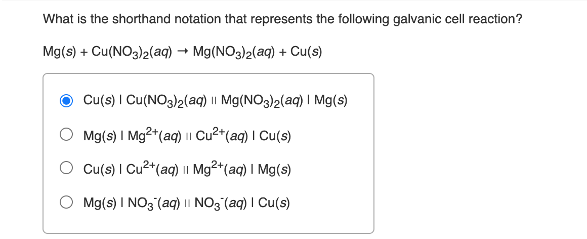 Solved What is the shorthand notation that represents the | Chegg.com