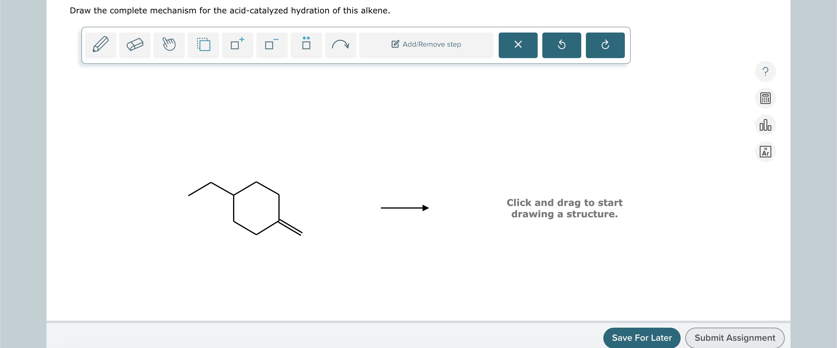 Solved Click and drag to start drawing a structure. | Chegg.com