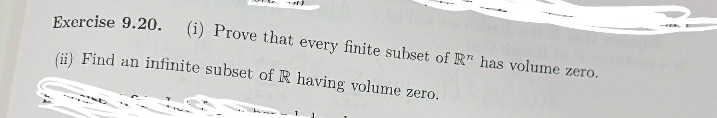 Solved Exercise 9.20. (i) Prove that every finite subset of | Chegg.com