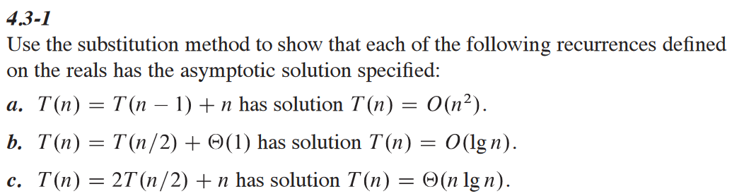 Solved Use the substitution method to show that each of the | Chegg.com