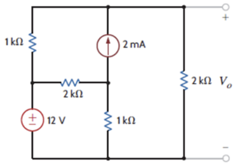Solved Find Vo in the circuit using the following methods: | Chegg.com
