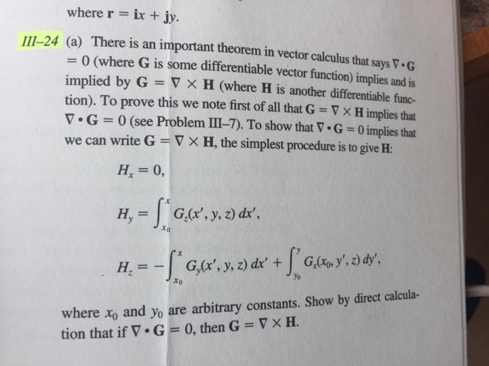 Solved (a) There is an important theorem in vector calculus | Chegg.com