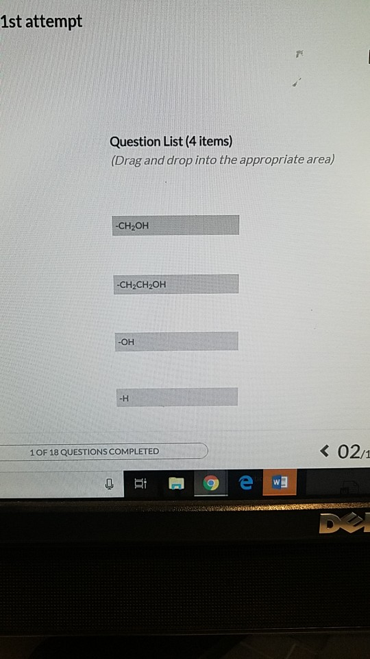 Solved 1st attempt Question List (4 items) (Drag and drop | Chegg.com