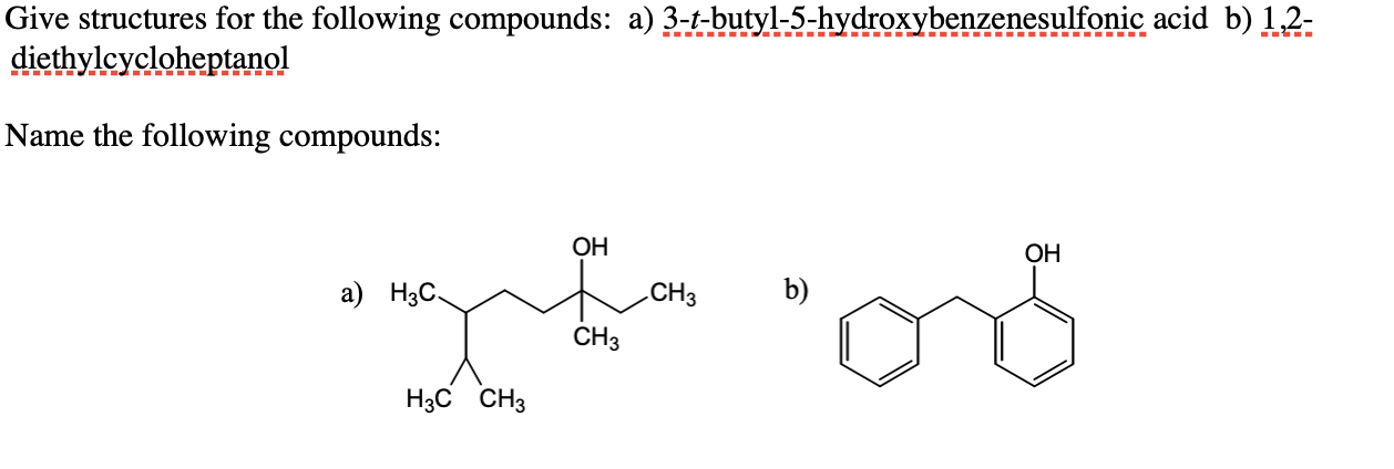 Solved Give structures for the following compounds: a) | Chegg.com