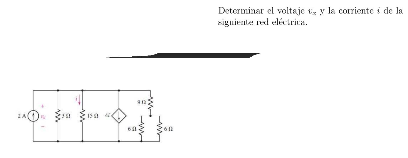Solved Determinar el voltaje vx ﻿y la corriente i ﻿de | Chegg.com
