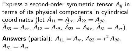 Express a second-order symmetric tensor Aij in terms | Chegg.com