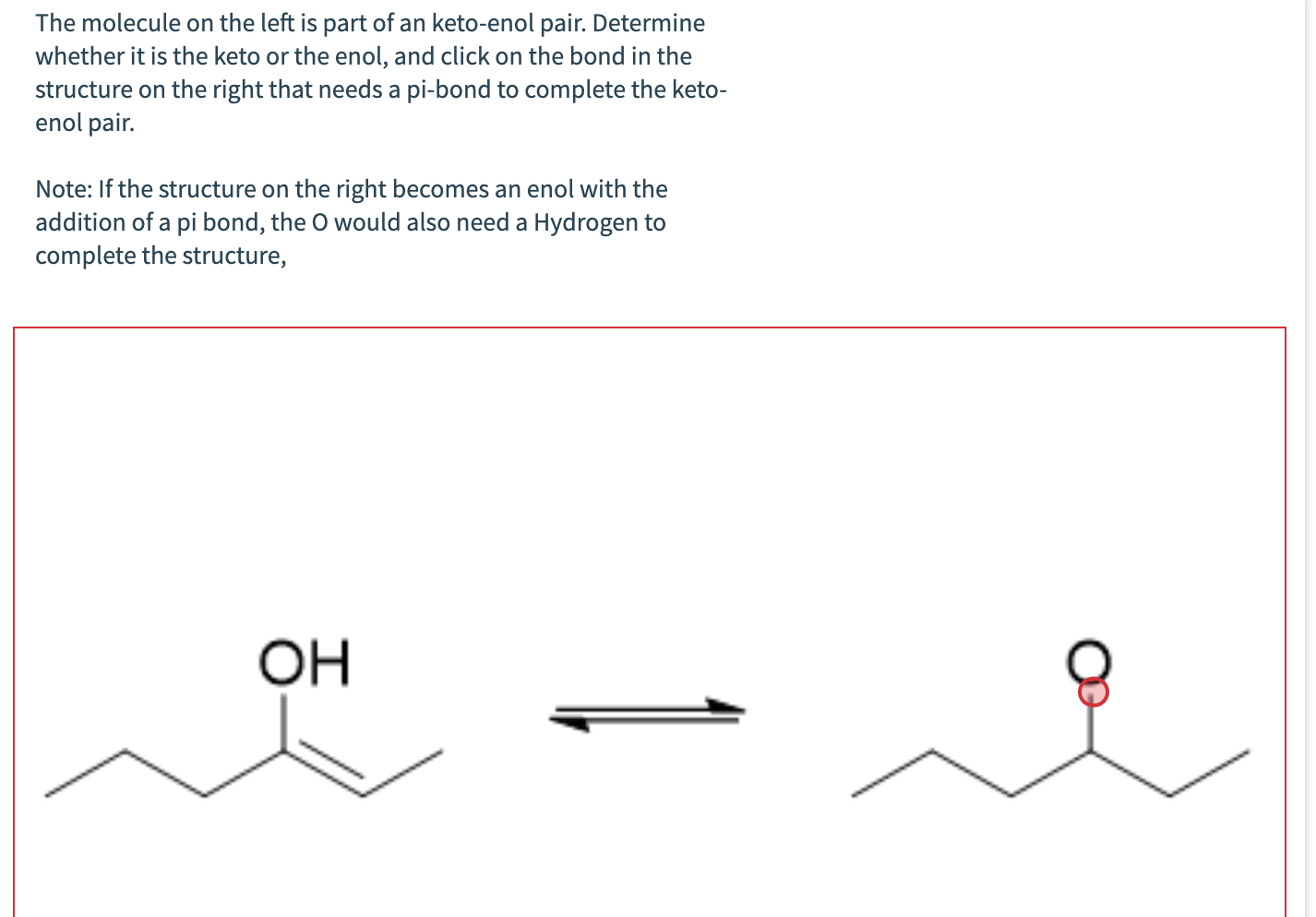 Solved The molecule on the left is part of an keto-enol | Chegg.com