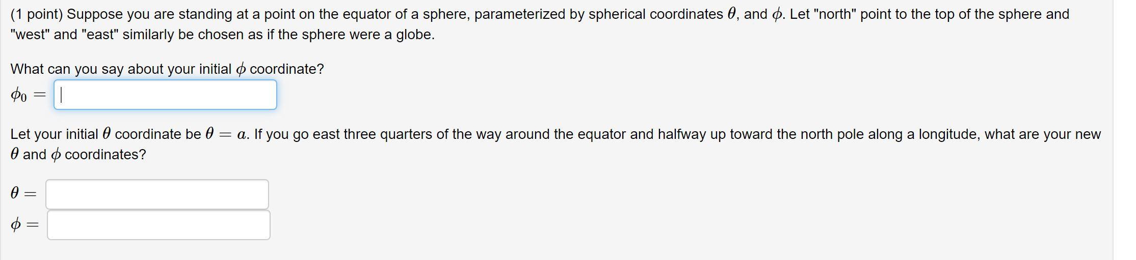 Solved (1 point) Suppose you are standing at a point on the | Chegg.com
