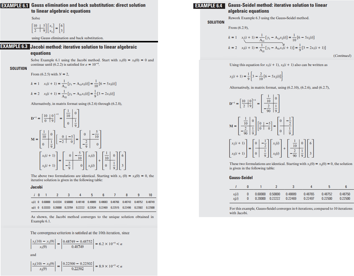 Solved PLE 6.1 Gauss elimination and back substitution: | Chegg.com