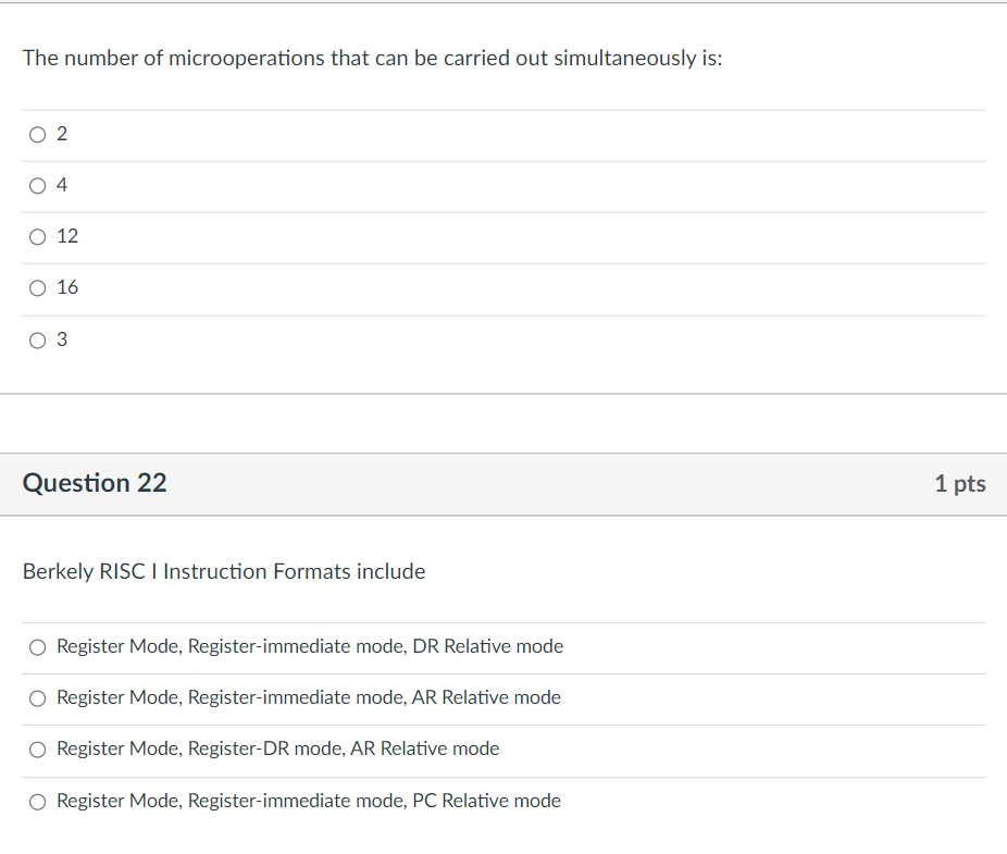 Solved The number of microoperations that can be carried out | Chegg.com
