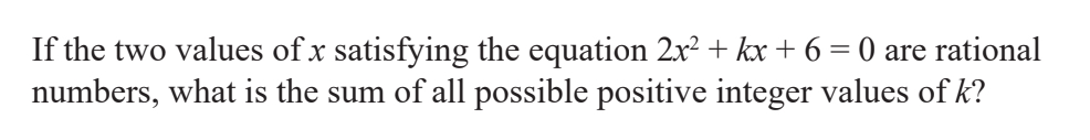Solved If the two values of x ﻿satisfying the equation | Chegg.com