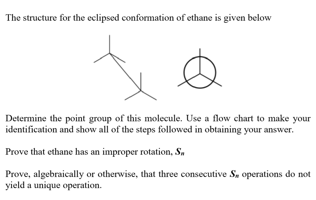Solved The structure for the eclipsed conformation of ethane | Chegg.com