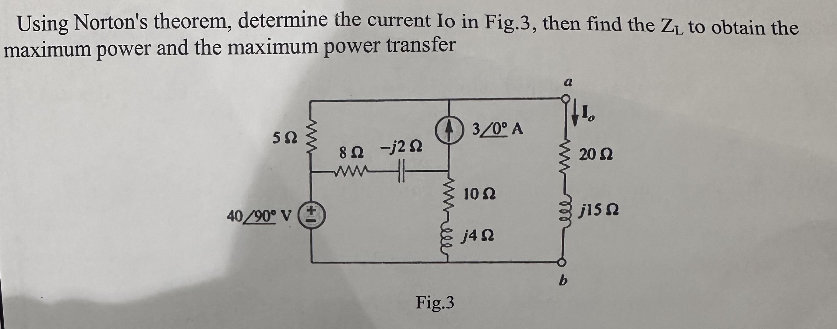 Solved Using Norton's theorem, determine the current Io in | Chegg.com