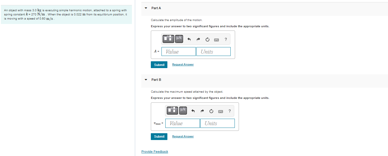 Solved An object with mass 3.0 kg is executing simple | Chegg.com