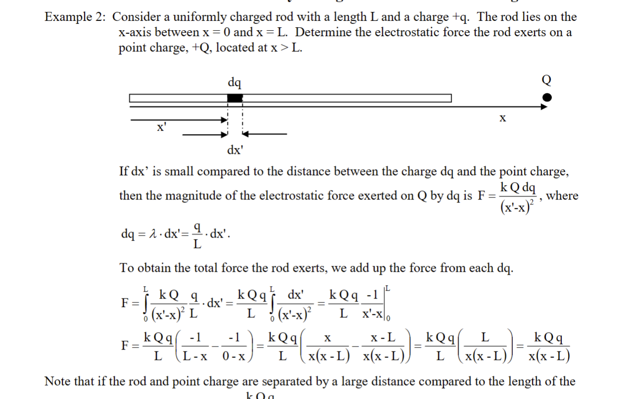 Solved 2. Consider two charged rods. Both rods have a length | Chegg.com