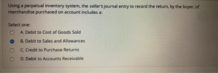 Solved Using a perpetual inventory system, the seller's | Chegg.com