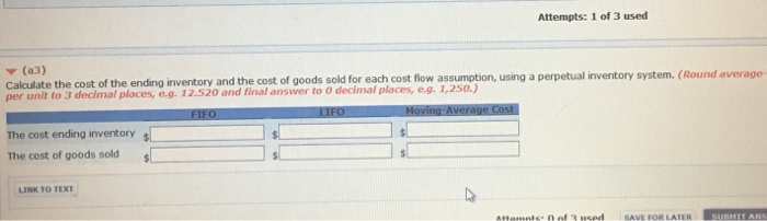 Solved Exercise 6-16 (Part Level Submission) Moath Company | Chegg.com