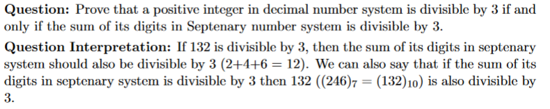 Solved Question: Prove that a positive integer in decimal | Chegg.com