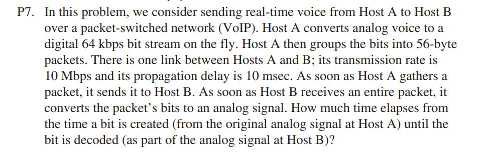Solved 7. In this problem, we consider sending real-time | Chegg.com