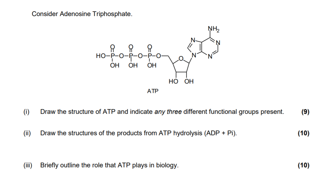 Solved Consider Adenosine Triphosphate. NH, 유 유 유 | Chegg.com