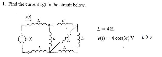 Solved Find the current i(t) ﻿in the circuit below. | Chegg.com
