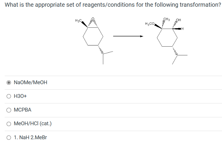 Solved What is the appropriate set of reagents/conditions | Chegg.com