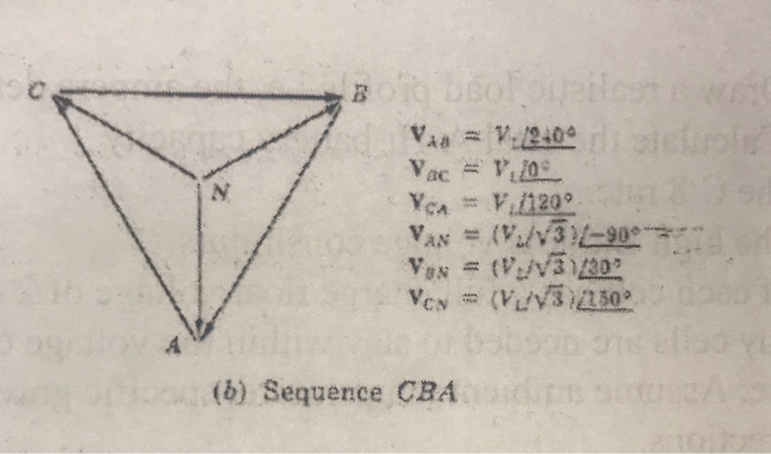Solved 4. Given the balances 3-phase voltage sequence ABC | Chegg.com