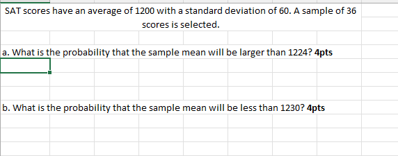 Solved SAT scores have an average of 1200 with a standard | Chegg.com