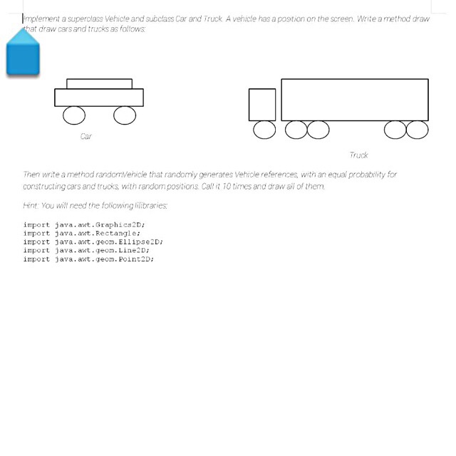 Solved Implement a superclass Vehicle and subclass Car and | Chegg.com