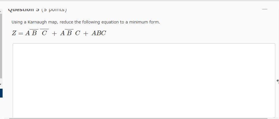 Solved Using a Karnaugh map, reduce the following equation | Chegg.com