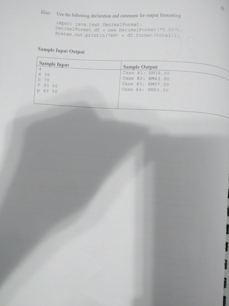 Solved TELCO Input Standard input Output Standard output | Chegg.com