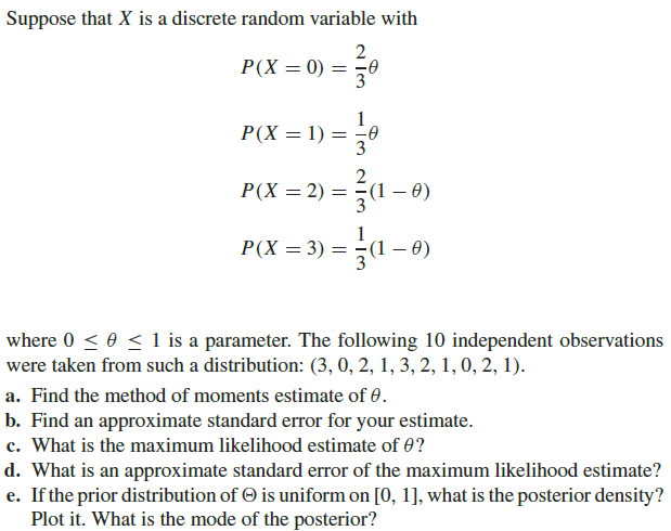 Solved Suppose that X is a discrete random variable with | Chegg.com