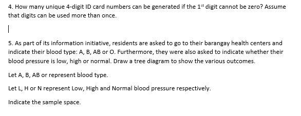 Solved 4. How many unique 4-digit ID card numbers can be | Chegg.com