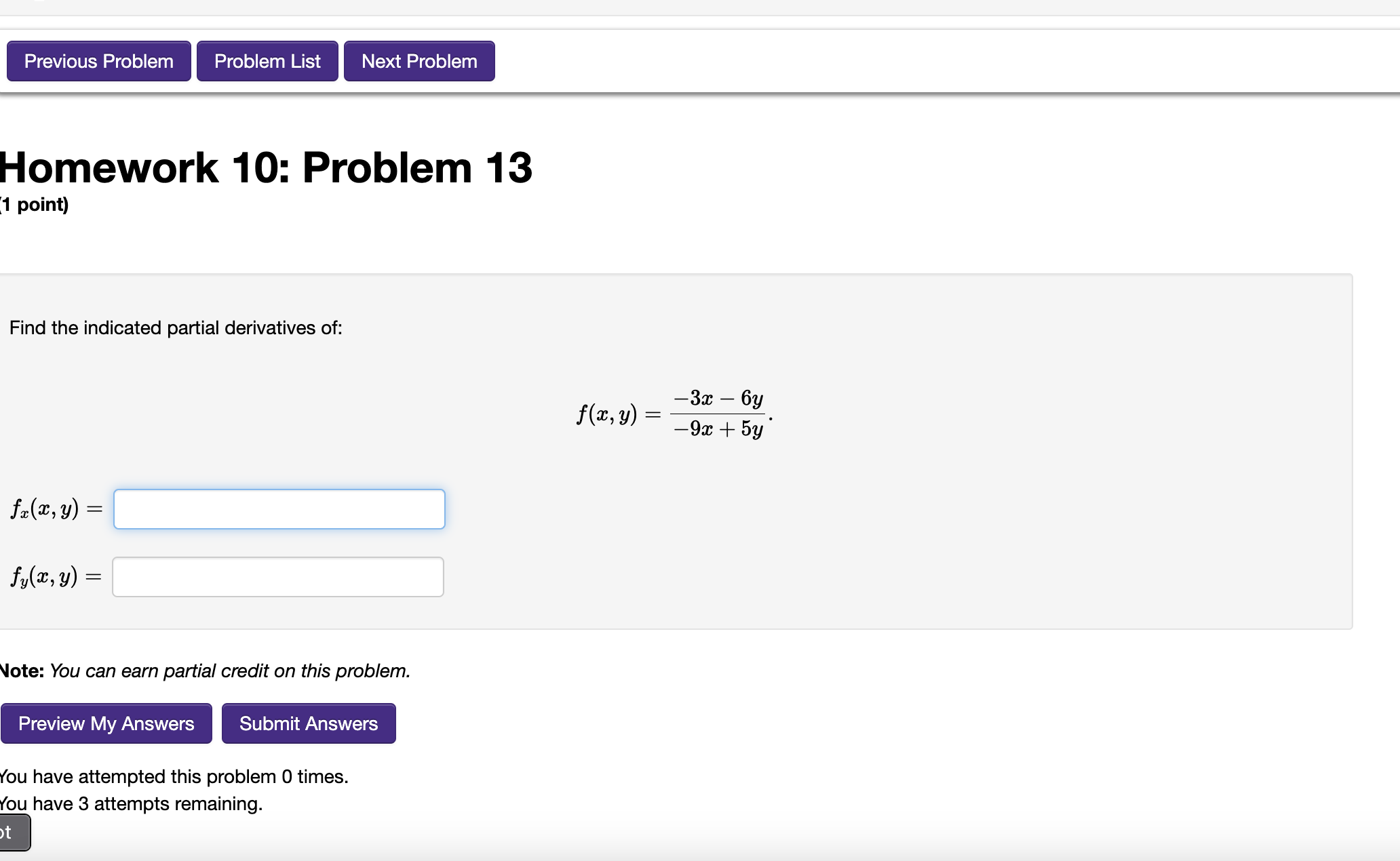 Solved Homework 10: Problem 13 1 point) Find the indicated | Chegg.com